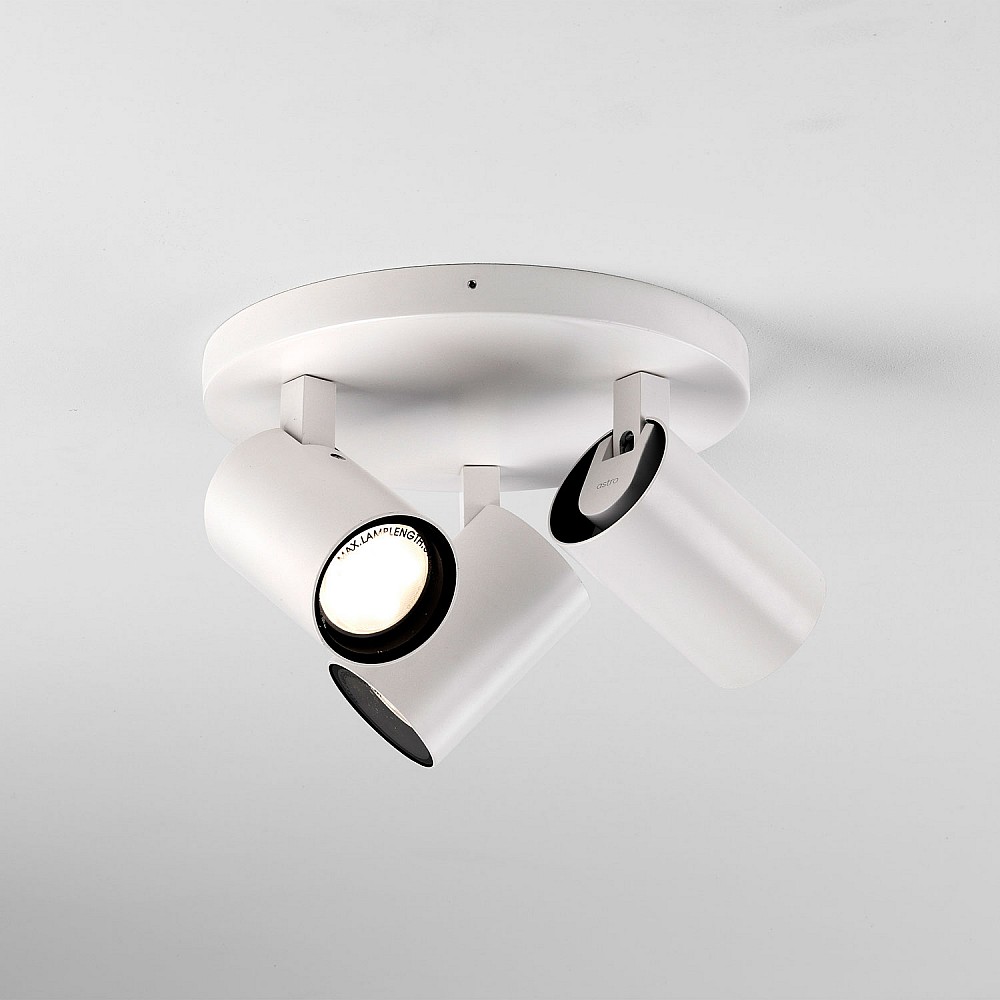 Aqua Triple Round Spotlights in Matt White | Weybridge L ...
